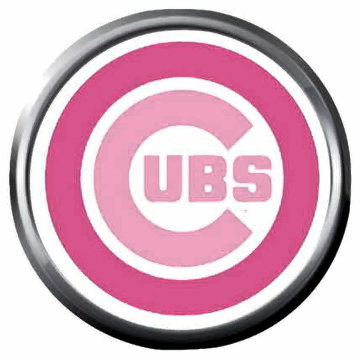 Cure Cancer Chicago Cubs Baseball MLB Team Logo On Pink 18MM - 20MM Sn ...