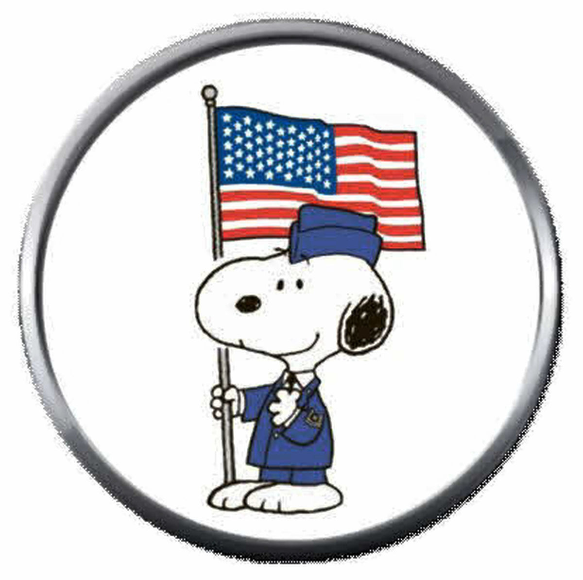 Military Snoopy USA American Flag Red White Blue Proud 18MM - 20MM Sna ...