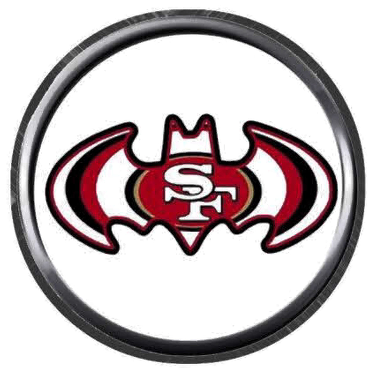 San Francisco 49ers Batman NFL Football Logo 18MM - 20MM Snap Jewelry ...