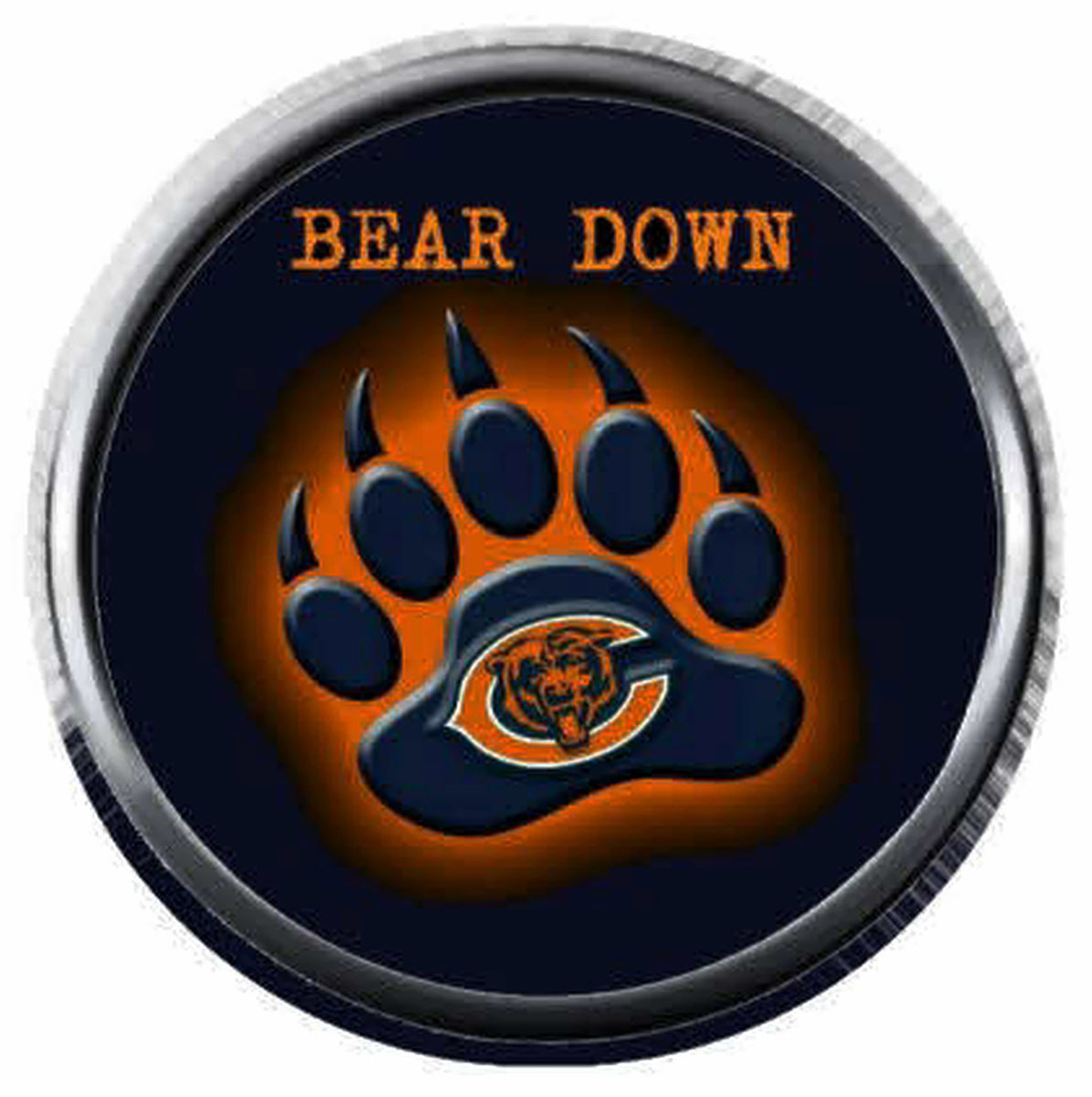 Glowing Chicago Bears Bear Claw NFL Football Logo 18MM - 20MM Snap Jew ...