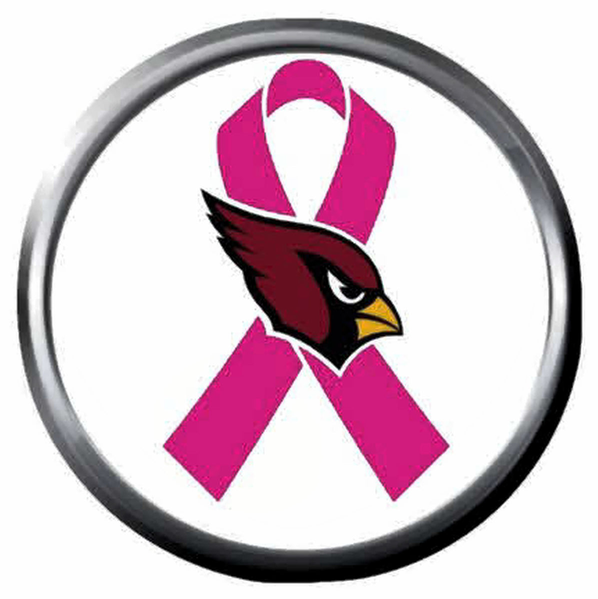 Arizona Cardinals Breast Cancer Ribbon NFL Football Logo 18MM - 20MM S ...
